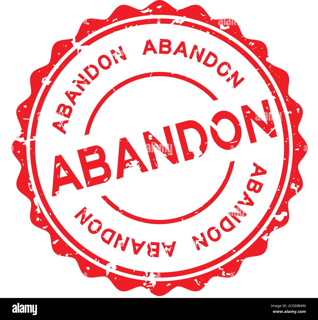 Grunge red abandon word round rubber seal stamp on white background Stock Vector Image & Art - Alamy