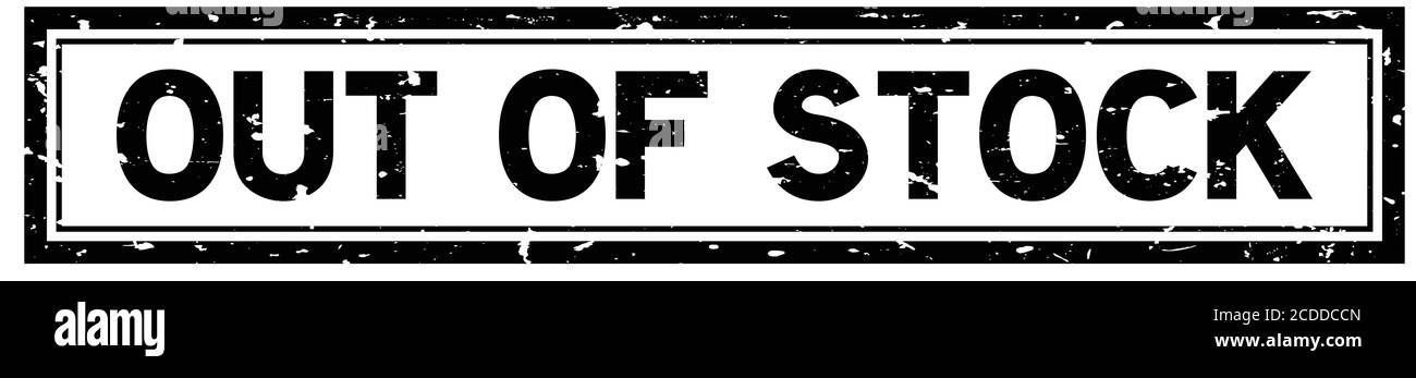 Grunge black out of stock word rubber seal stamp on white background ...