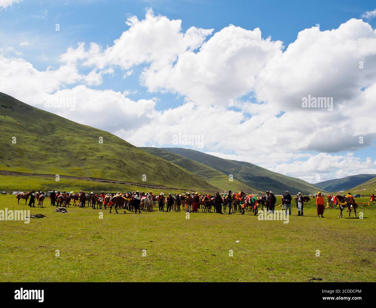 Kham men dressed up for the yearly entertaining house racing festival ...