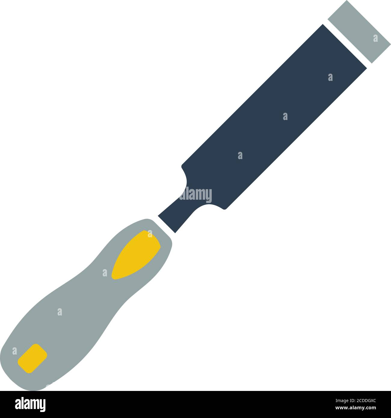 Icon Of Chisel. Flat Color Design. Vector Illustration Stock Vector ...