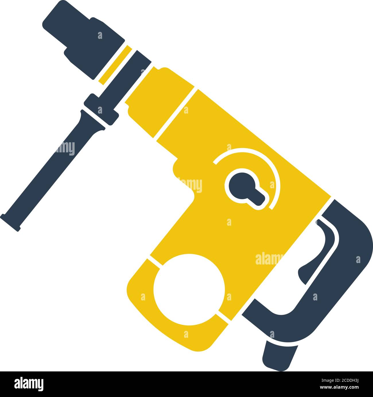 Icon Of Electric Perforator. Flat Color Design. Vector Illustration ...