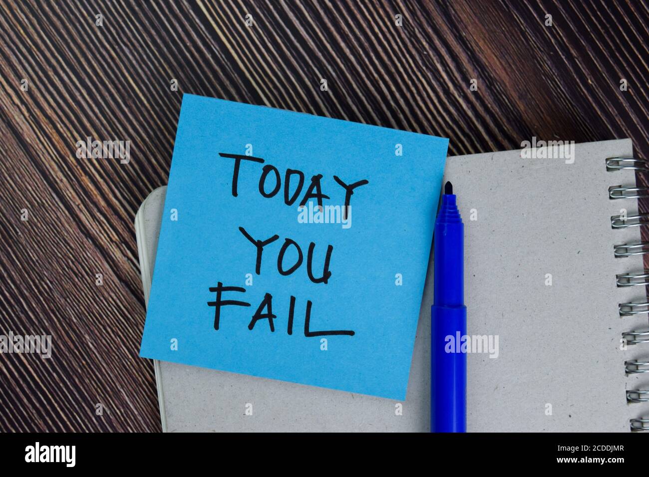 Today You Fall write on sticky notes isolated on office desk Stock ...