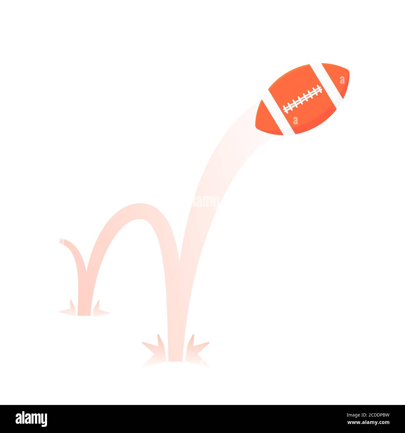 Bouncing american football game ball flat style design vector ...