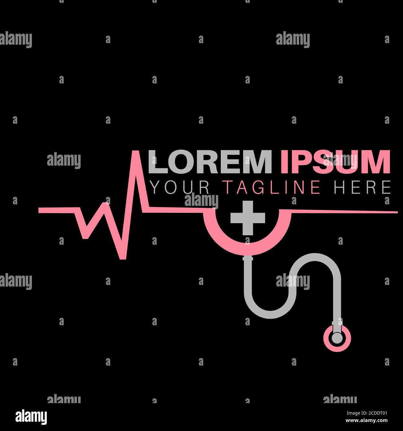 Cardiology doctor illustration vector logo design for health care and ...