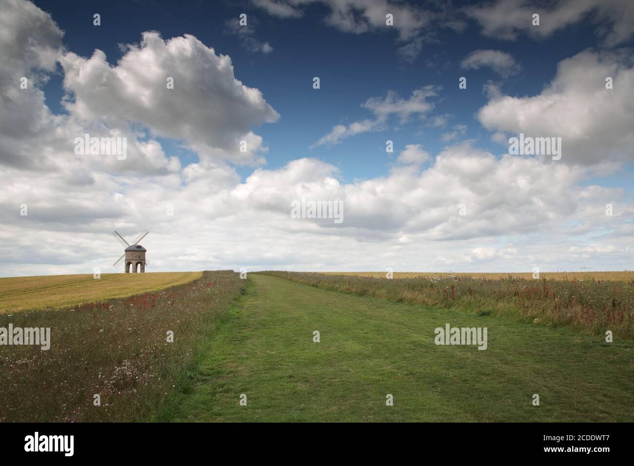 landscape image of Chesterton Windmill with a unusual stone tower ...