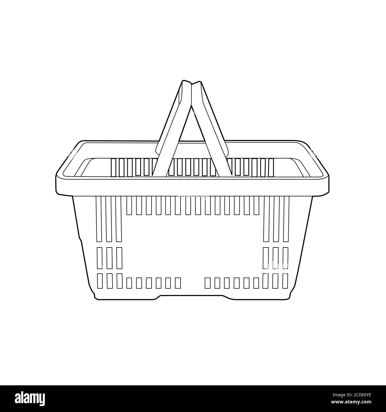 Vector illustration of shopping basket Stock Vector Image & Art - Alamy