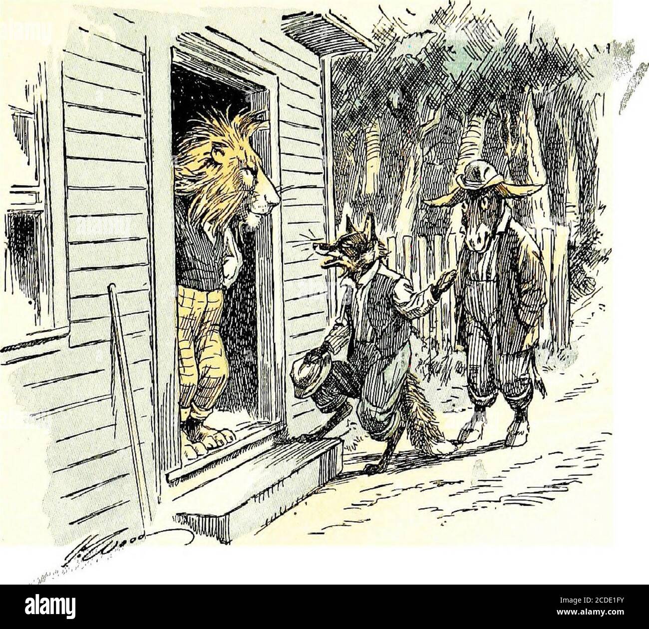 . In fableland . lJ - - - 38. THE LIONS SHARE Reynard stopped at Leos ...