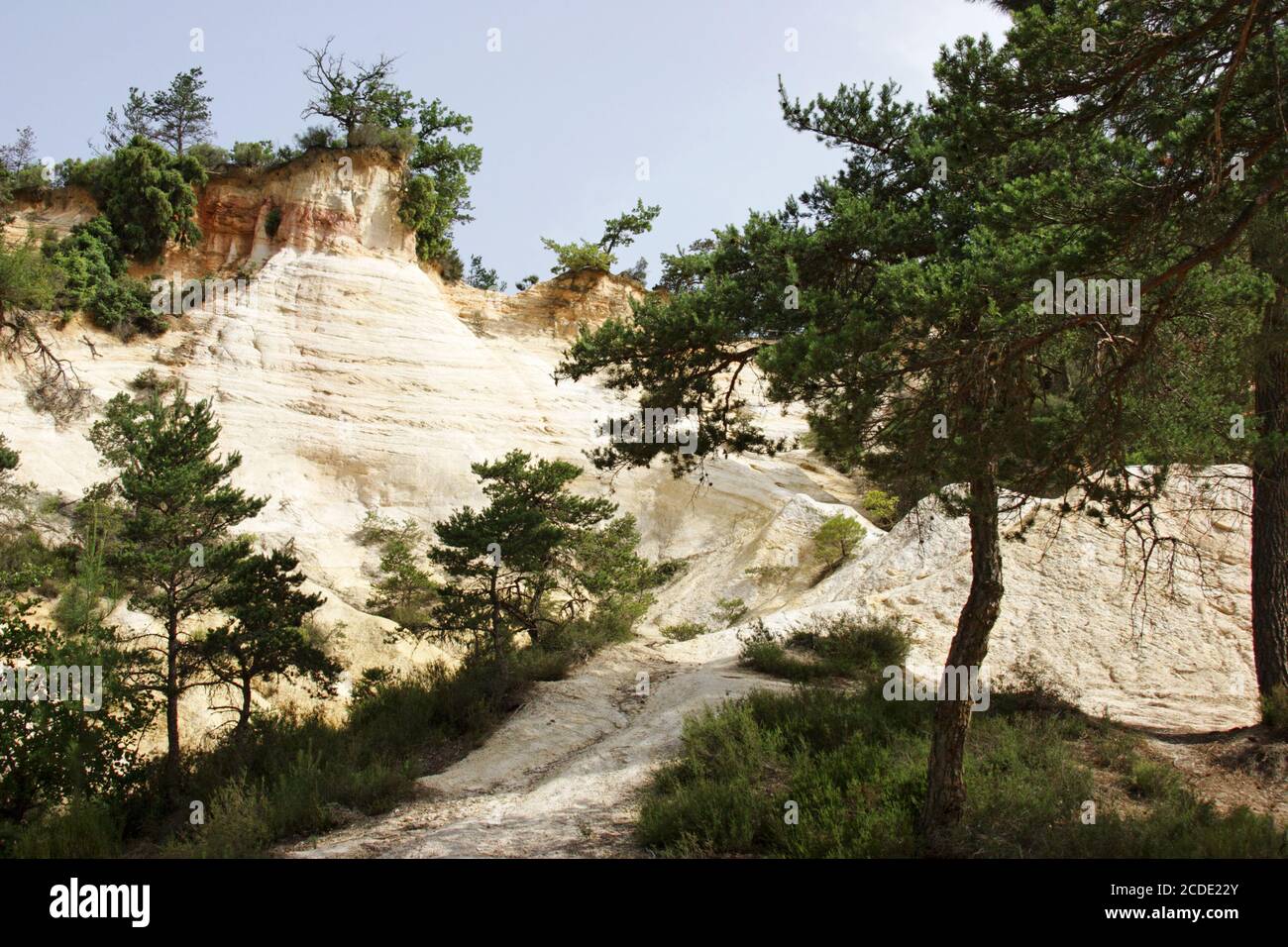 In the ochre quarries of Rustrel Stock Photo - Alamy