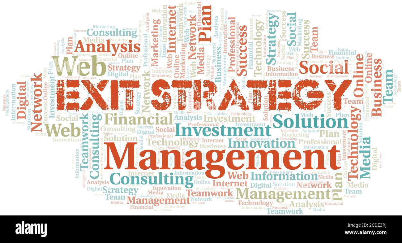 Exit Strategy word cloud create with the text only Stock Vector Image ...