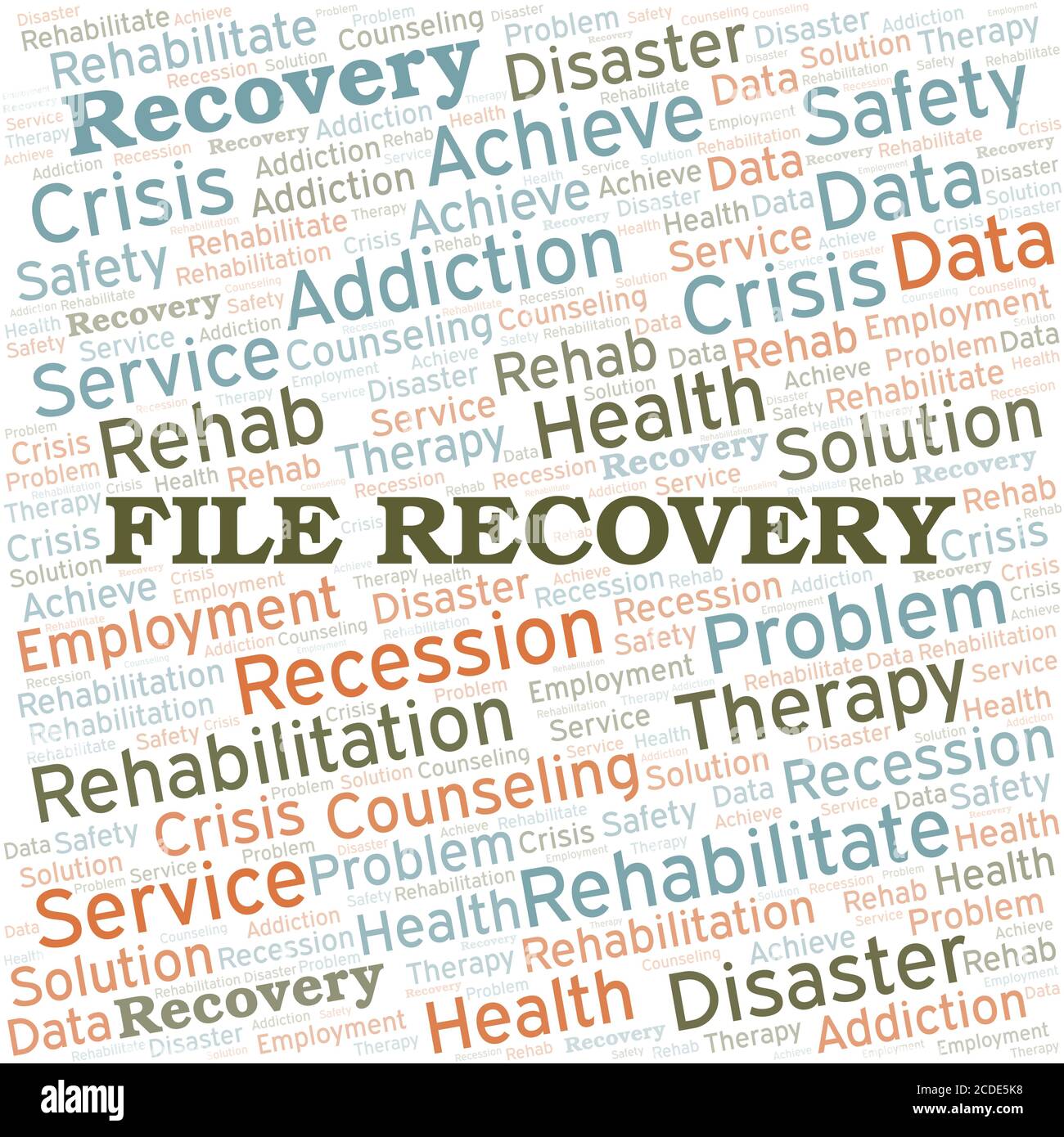 File Recovery vector word cloud, made with the text only Stock Vector ...