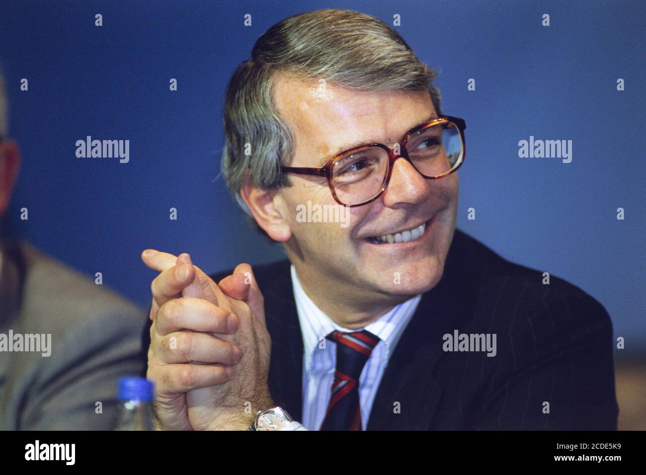 John Major MP on the platform at Conservative Party Conference in ...