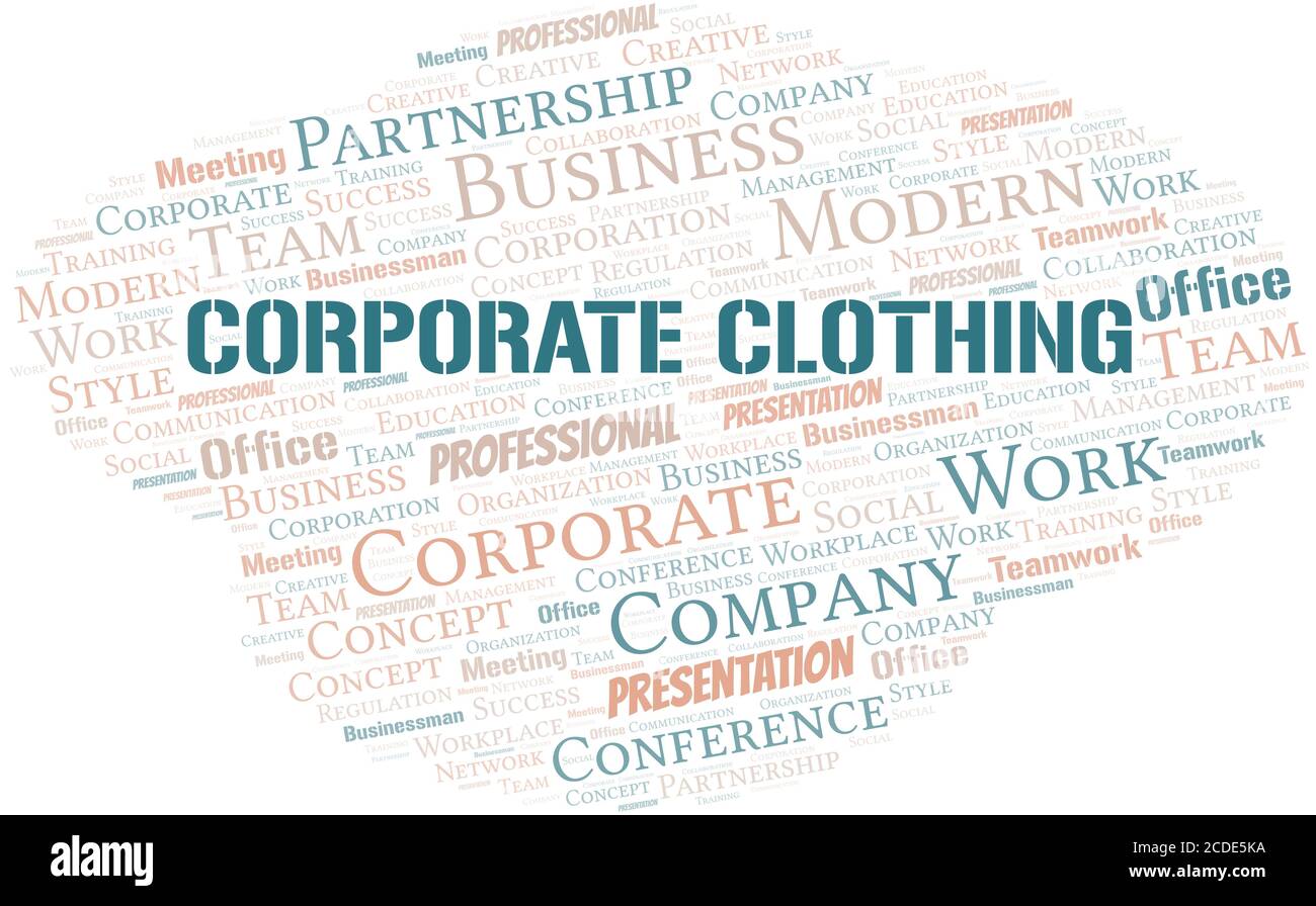 Corporate Clothing vector word cloud, made with the text only Stock ...
