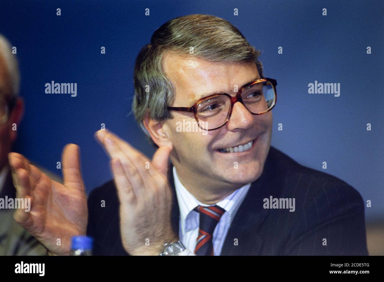 John Major MP on the platform at Conservative Party Conference in ...
