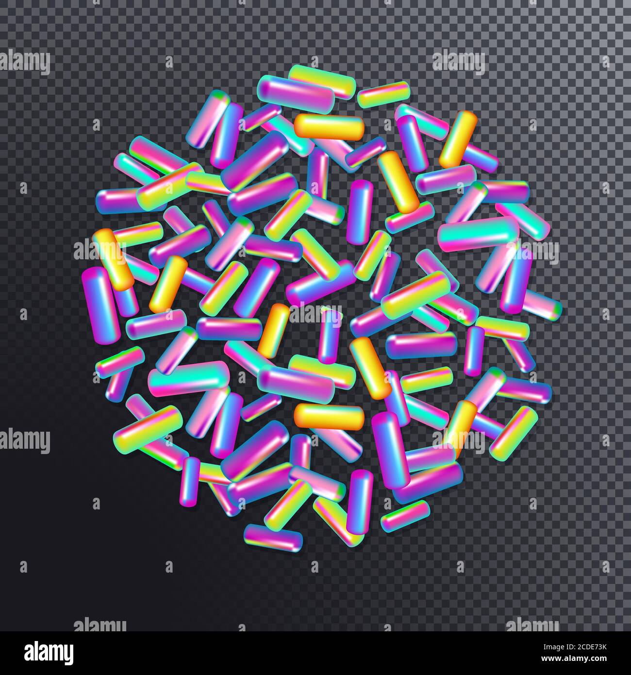 Sprinkle with bright grains of desserts. Abstract pattern with ...