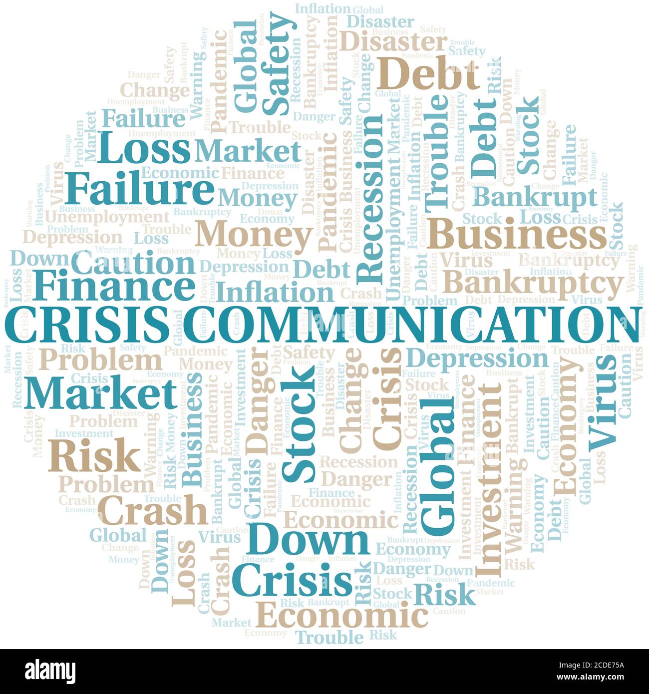 Crisis Communication word cloud create with the text only Stock Vector ...