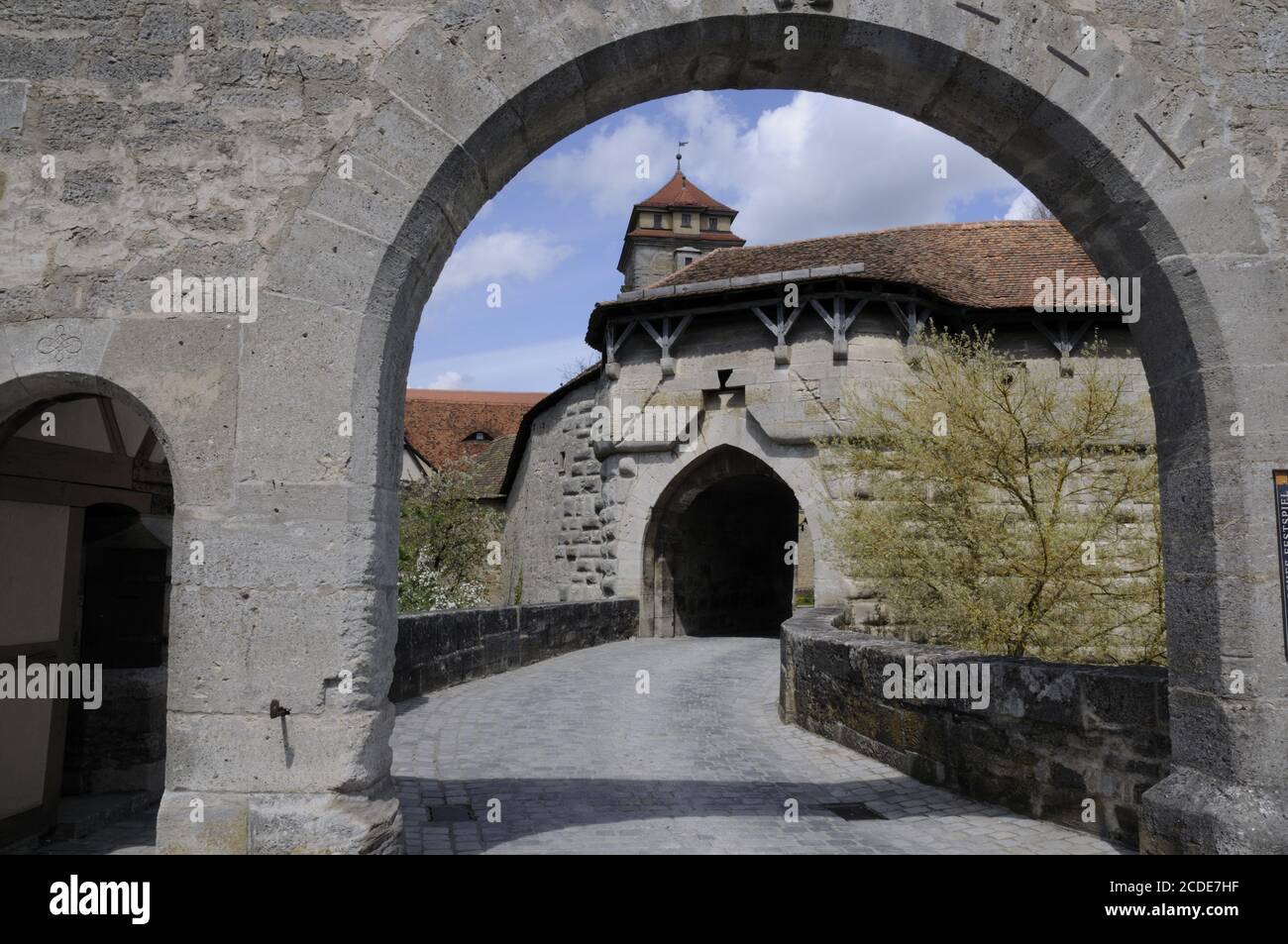 Split gate in Rothenburg Stock Photo - Alamy