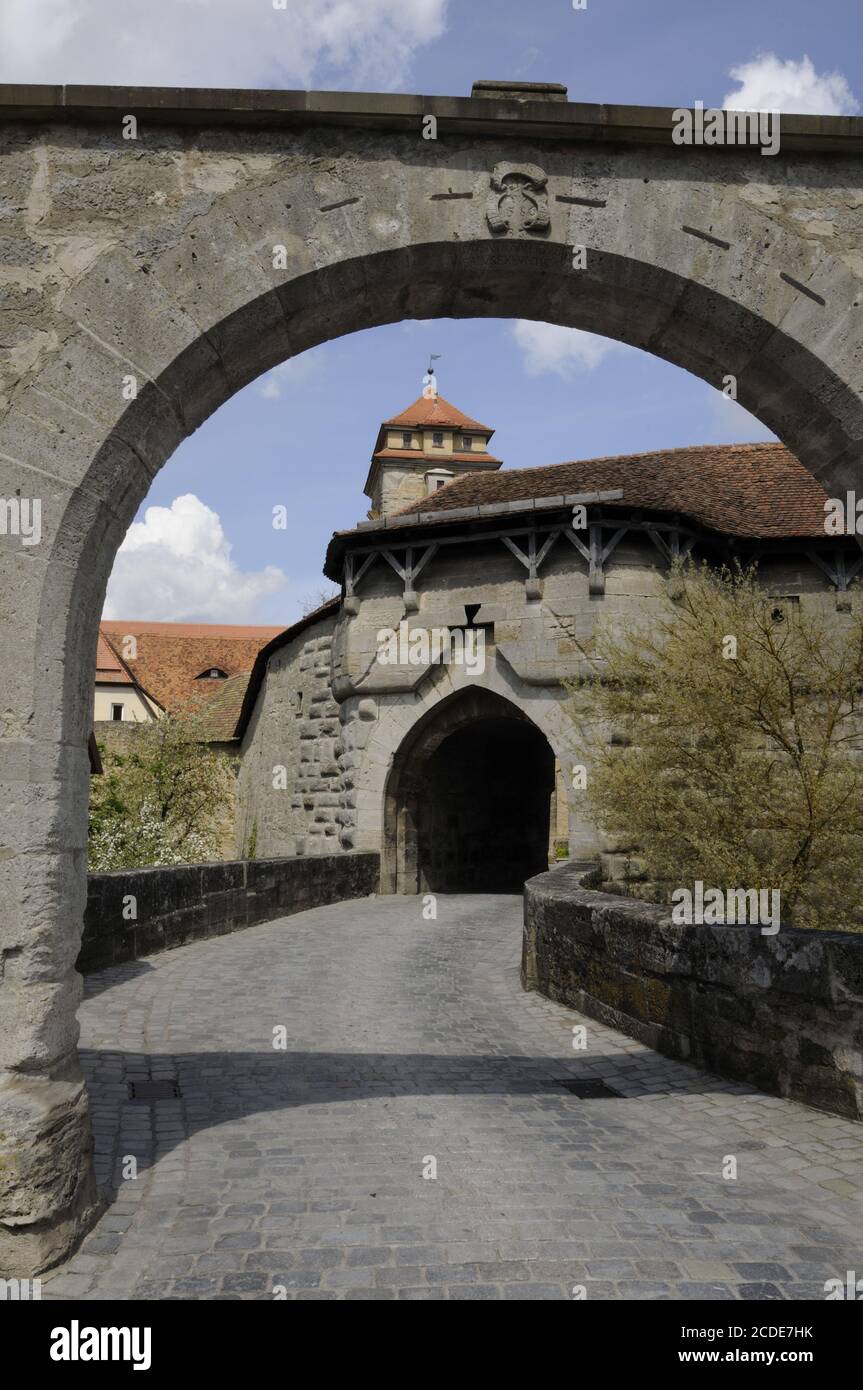 Split gate in Rothenburg Stock Photo - Alamy