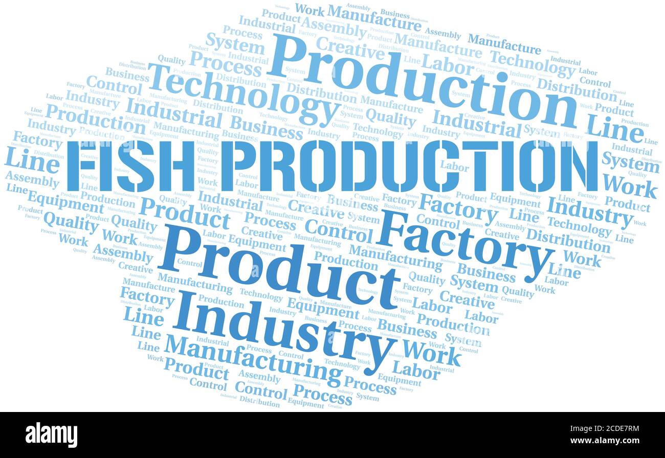 Fish Production word cloud create with the text only Stock Vector Image ...