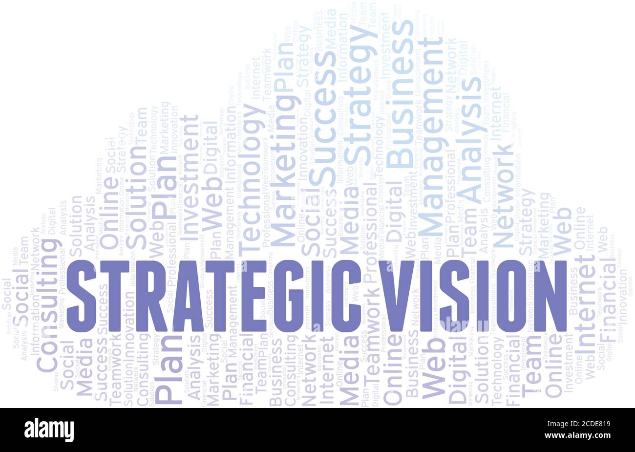 Strategic Vision word cloud create with the text only Stock Vector ...