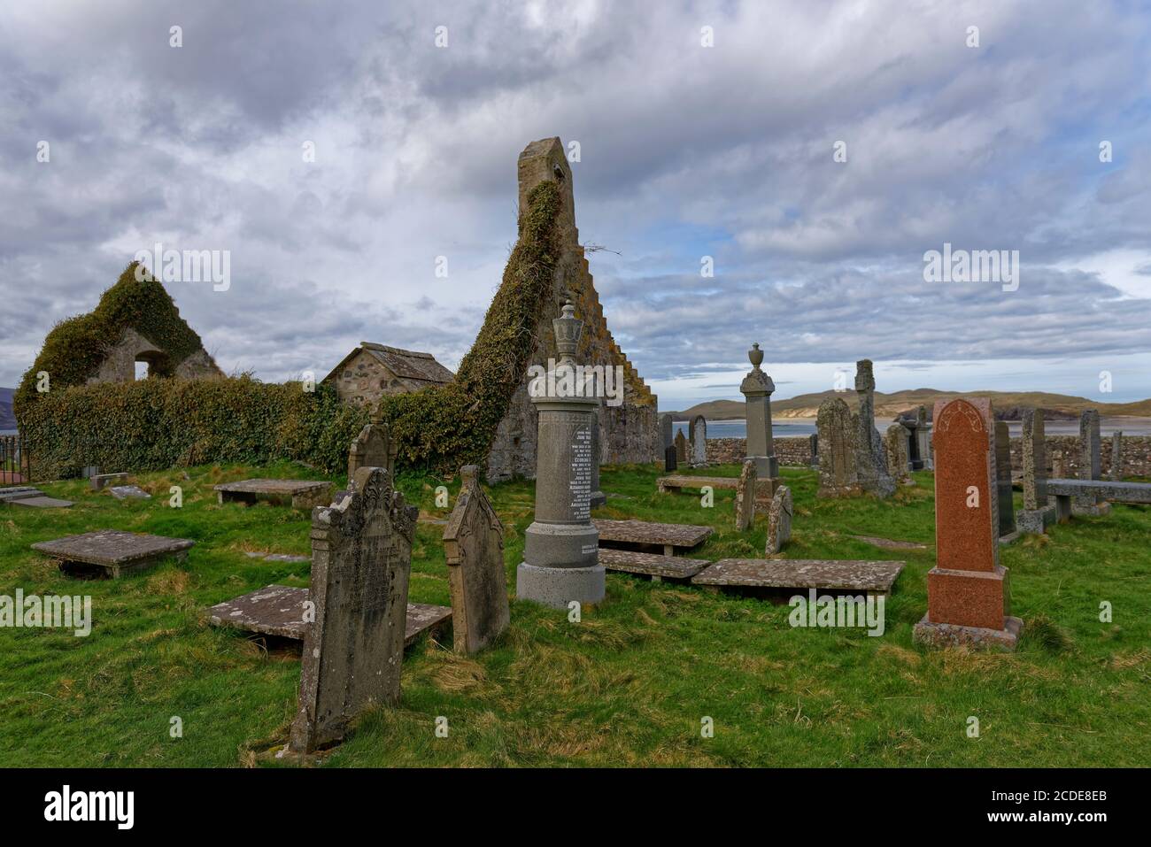 Balnakiel Church and Graveyard situated near to the long Sandy Beach ...