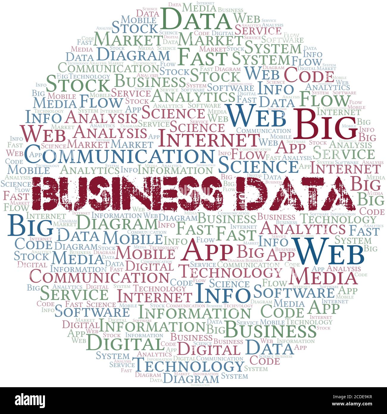 Business Data vector word cloud, made with the text only Stock Vector ...