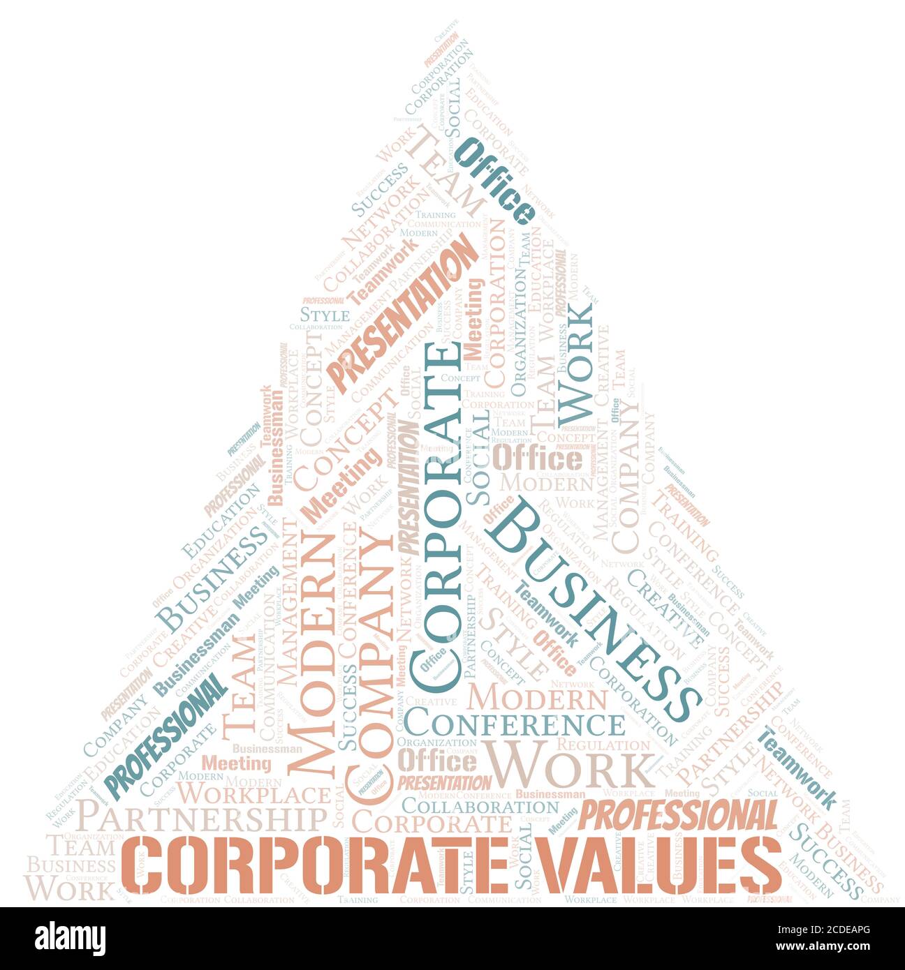 Corporate Values vector word cloud, made with the text only Stock ...