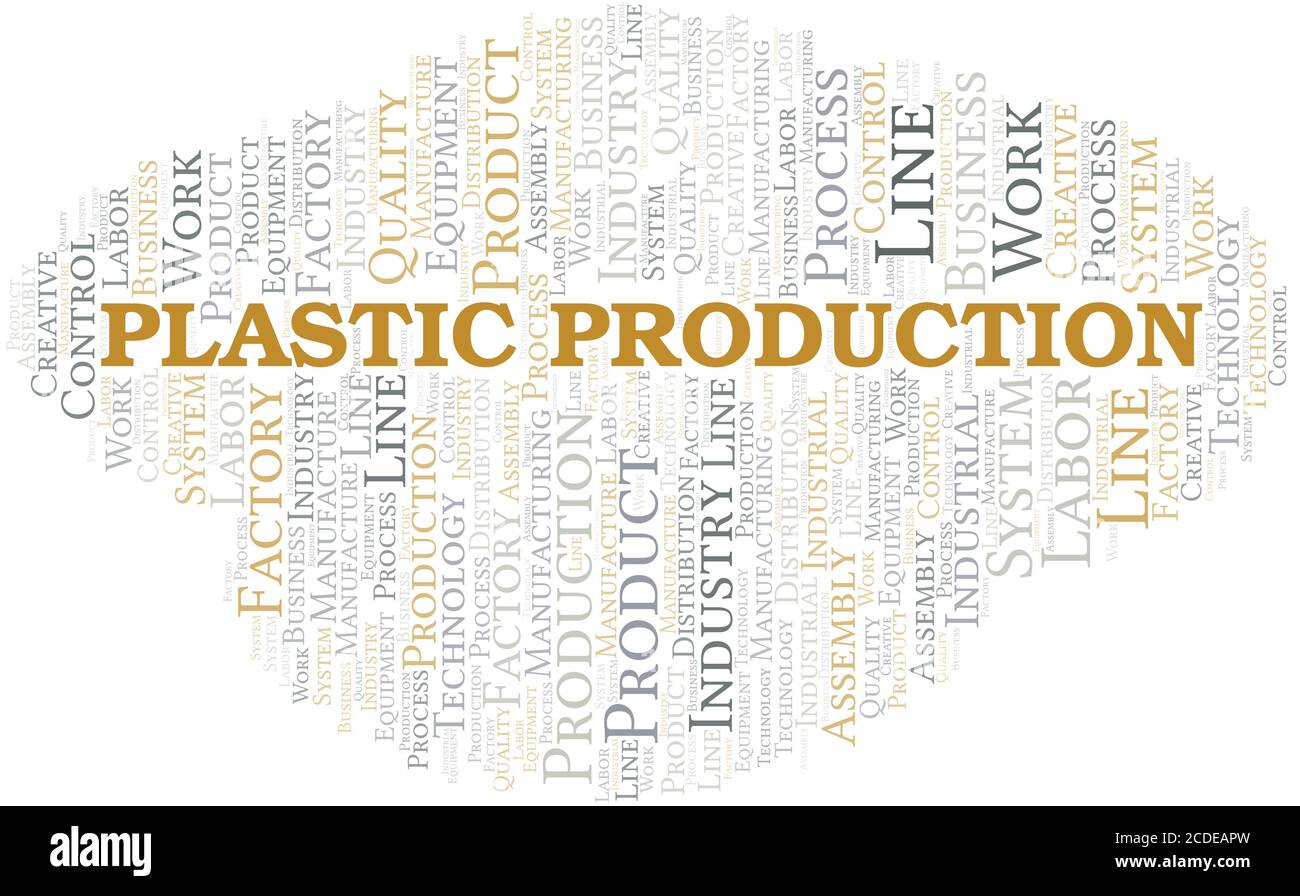 Plastic Production word cloud create with the text only Stock Vector ...