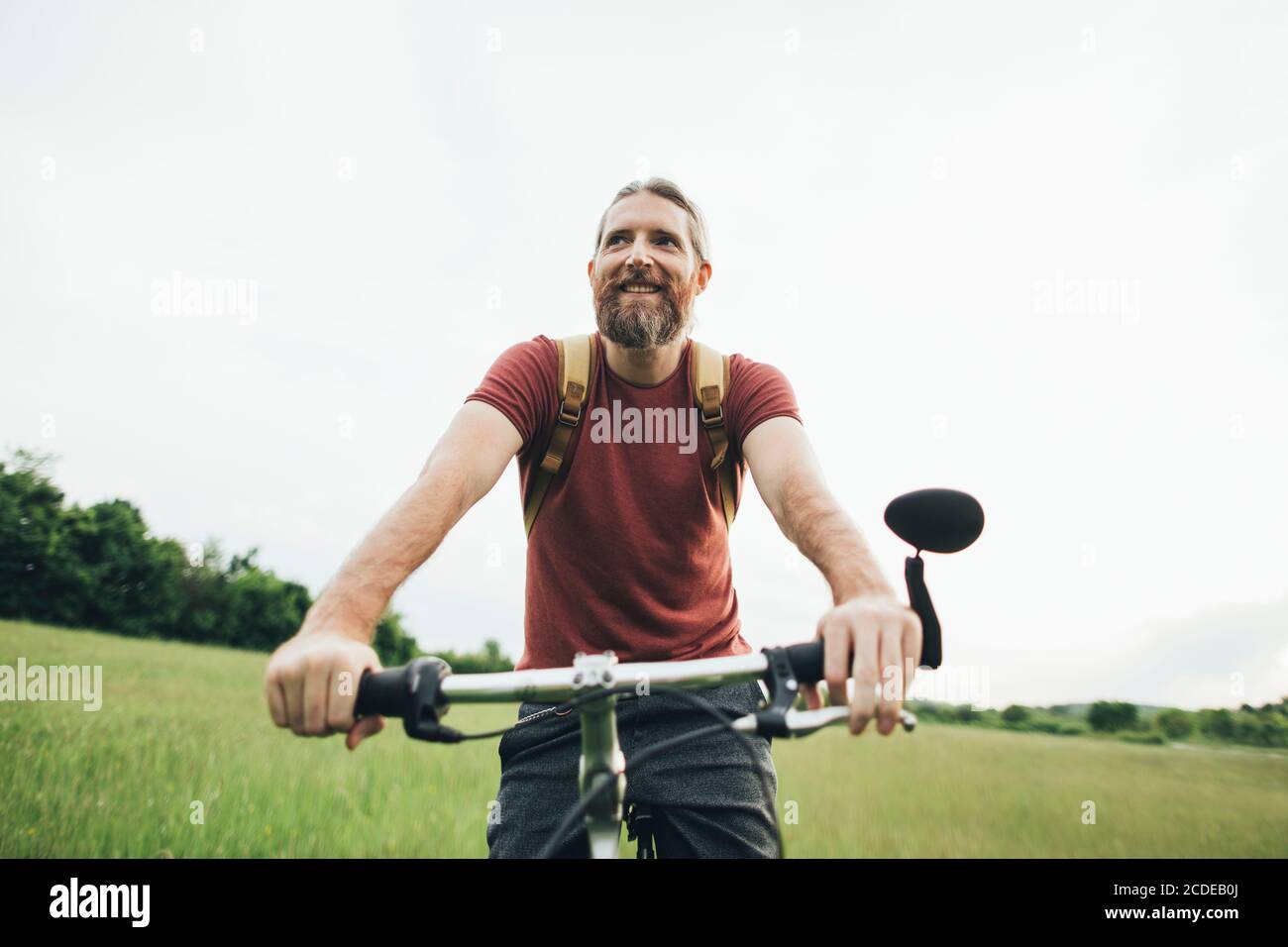 Bearded man cycling hi-res stock photography and images - Alamy
