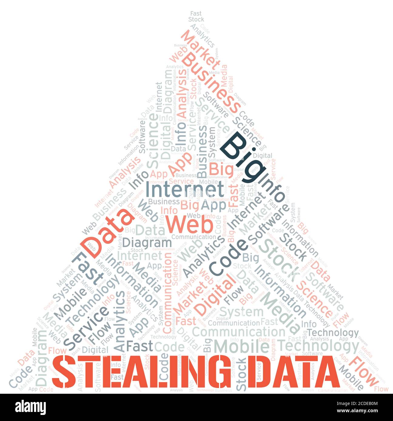 Stealing Data vector word cloud, made with the text only Stock Vector ...