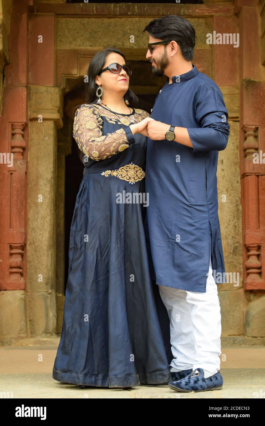 New Delhi India – November 25 2019 : A couple pose for Pre Wedding ...
