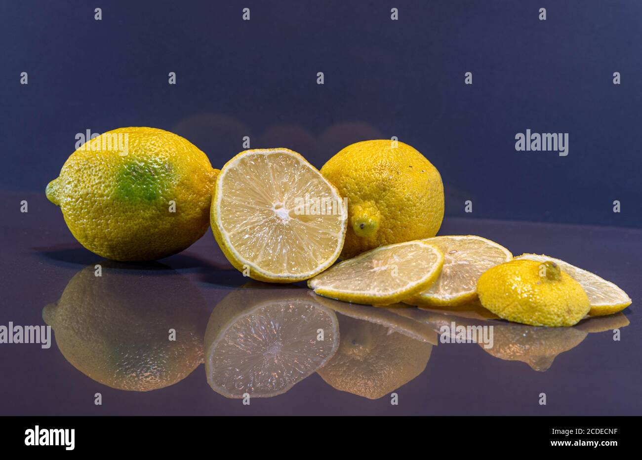 Yellow or Sicilian lemon. Sicilian lemon has an elongated shape and the ...