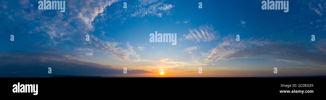 Clear sky without clouds at sunset. Background Stock Photo - Alamy