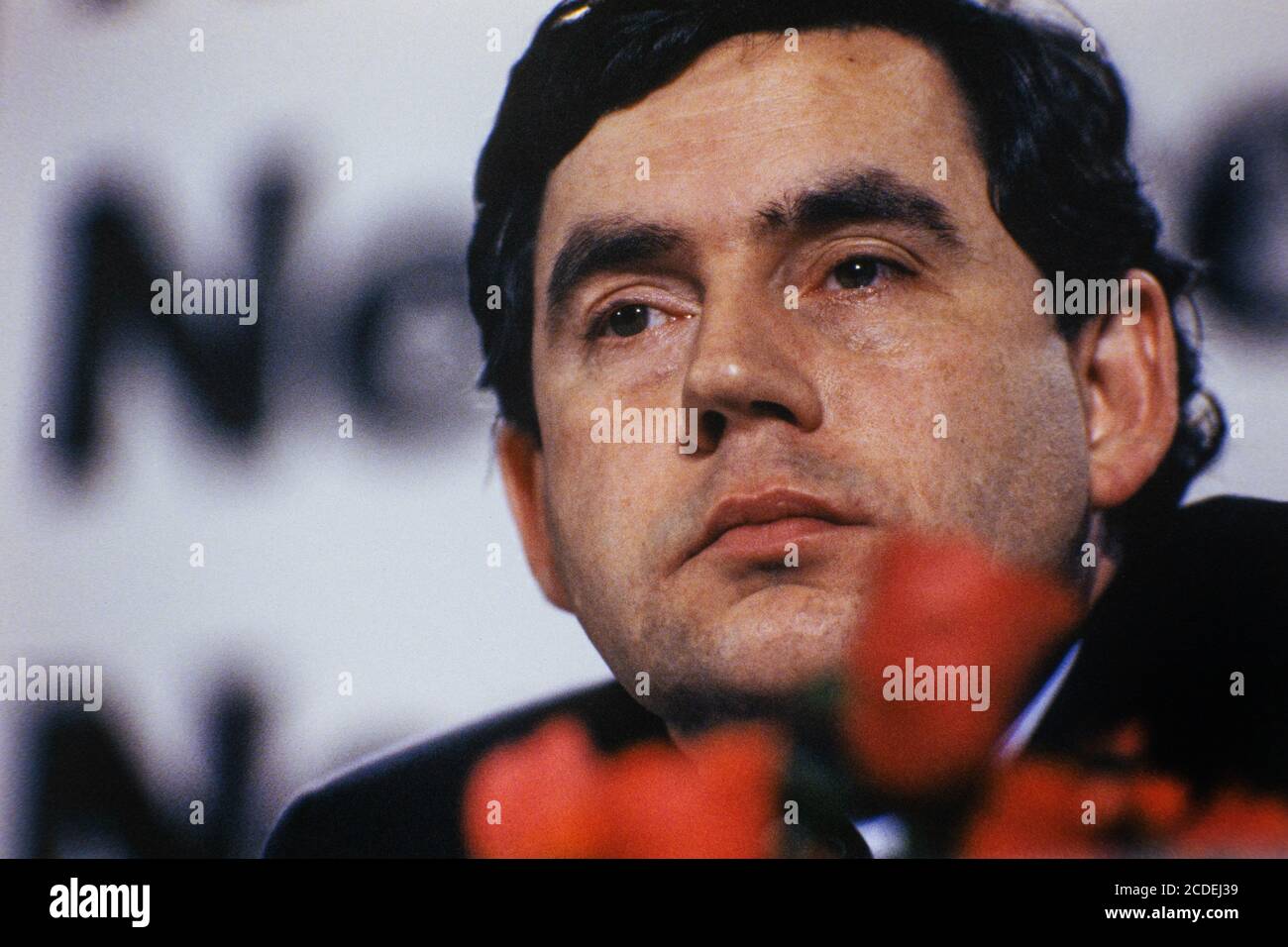 Gordon Brown MP attends a Labour Party press conference at the QEII ...