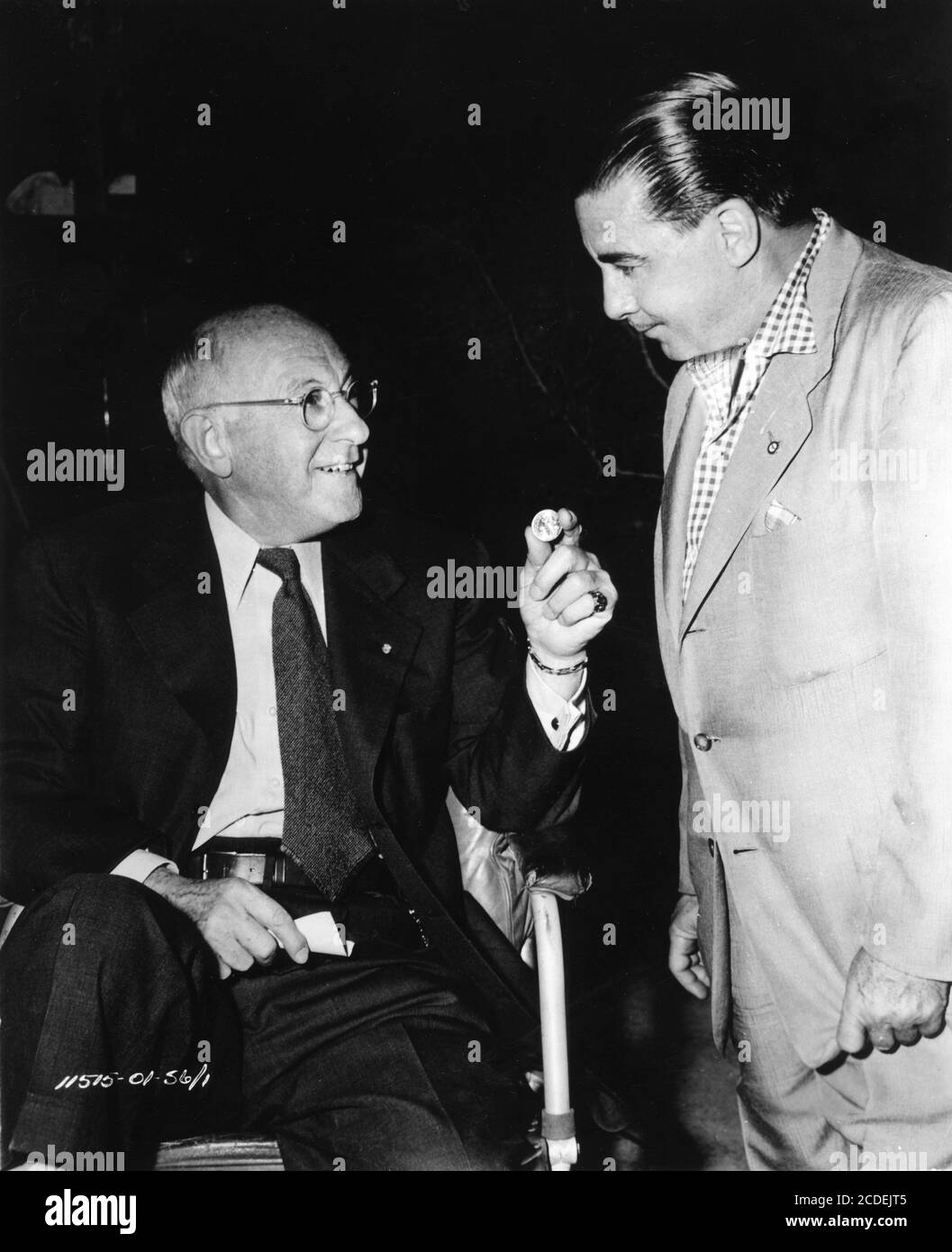 CECIL B. DeMILLE and choreographer LeROY PRINZ on set candid during ...