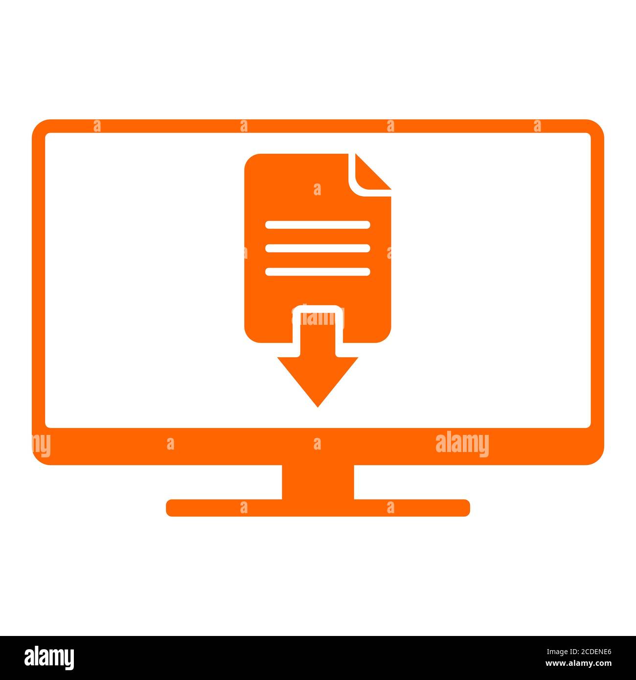 Document download and screen Stock Photo - Alamy