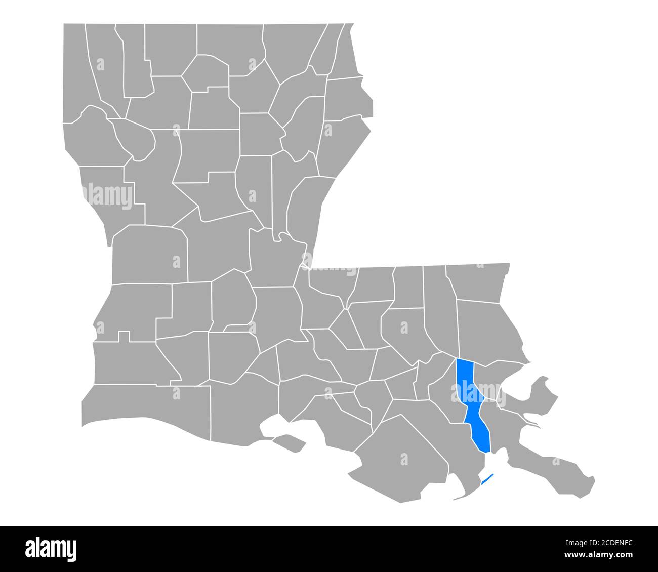 Louisiana Map With Parishes
