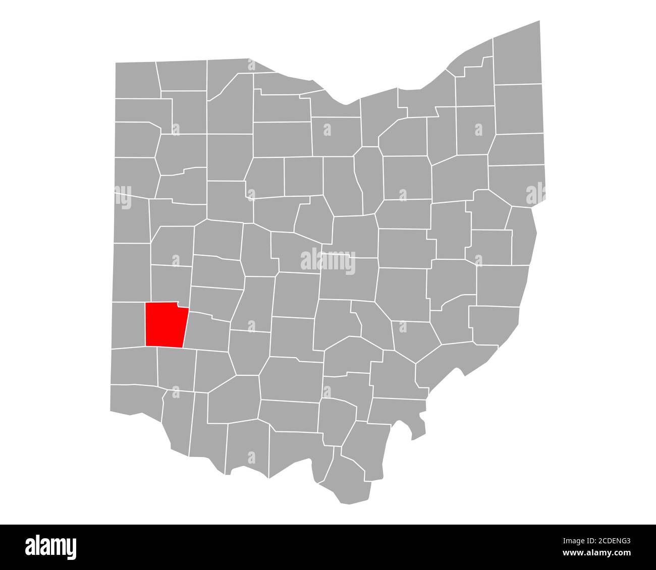 Map of Montgomery in Ohio Stock Photo - Alamy