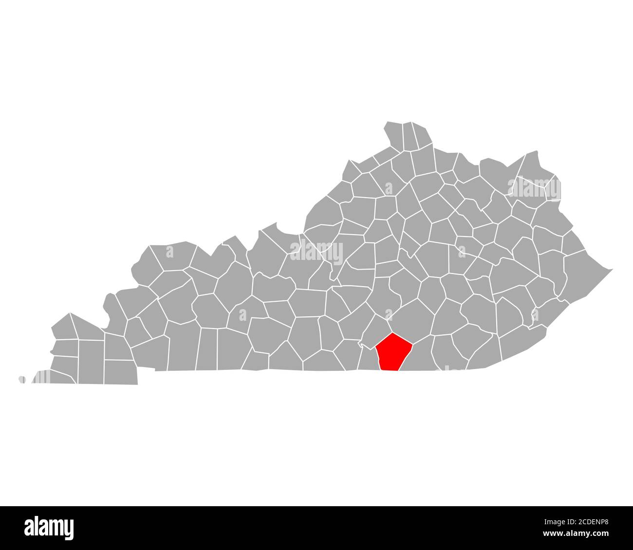 Map of Wayne in Kentucky Stock Photo - Alamy