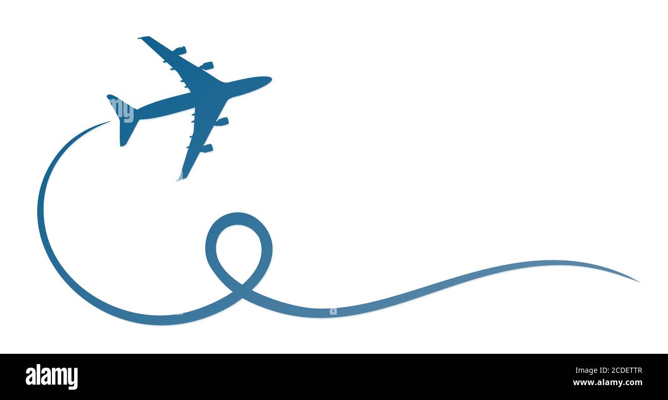 Symbol of flying blue airplane Stock Vector Image & Art - Alamy