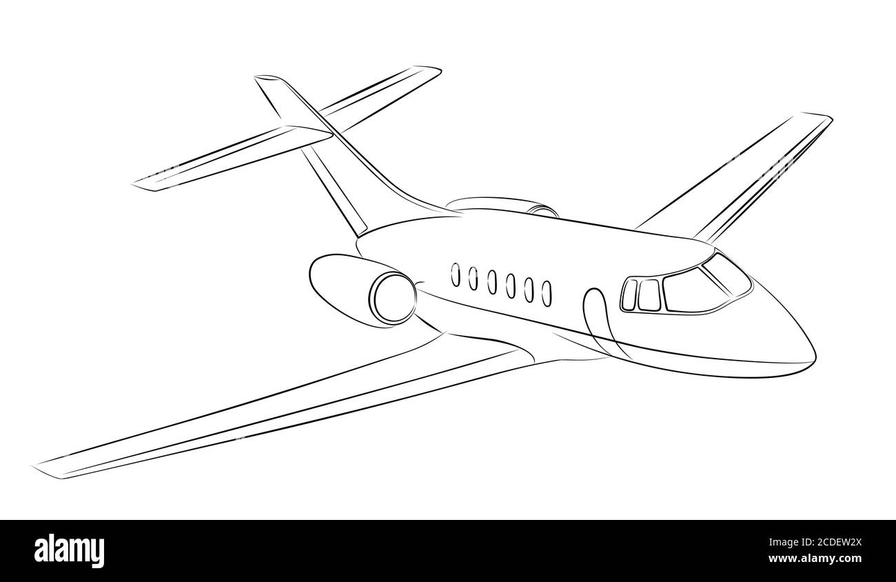 Private Jet Sketch
