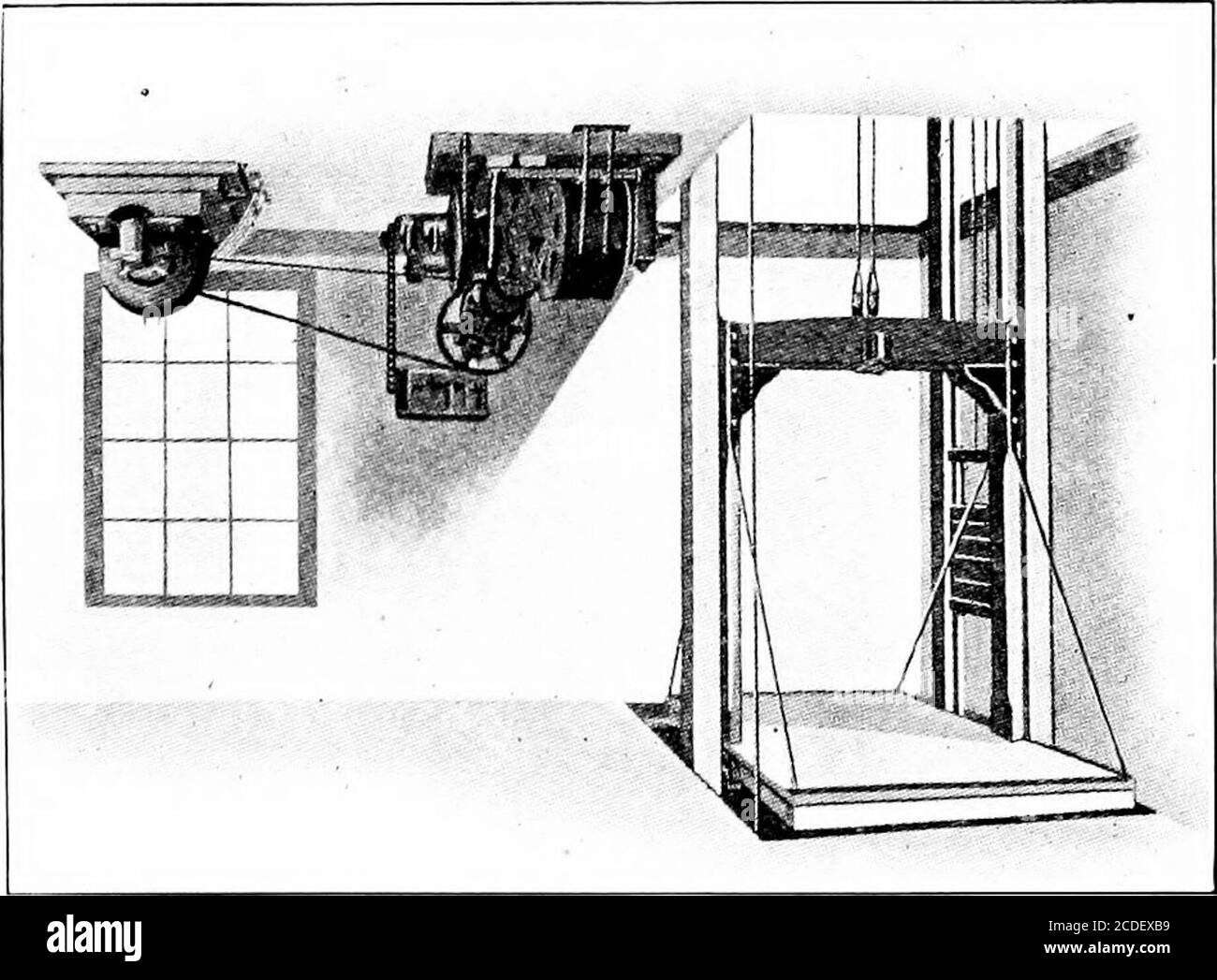 Gearless elevator hi-res stock photography and images - Alamy