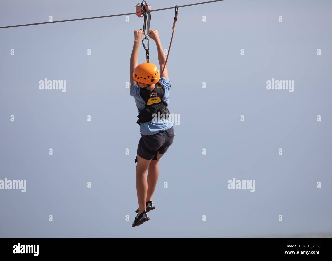 People ride The Zip Wire in Brighton, East Sussex, UK Stock Photo - Alamy
