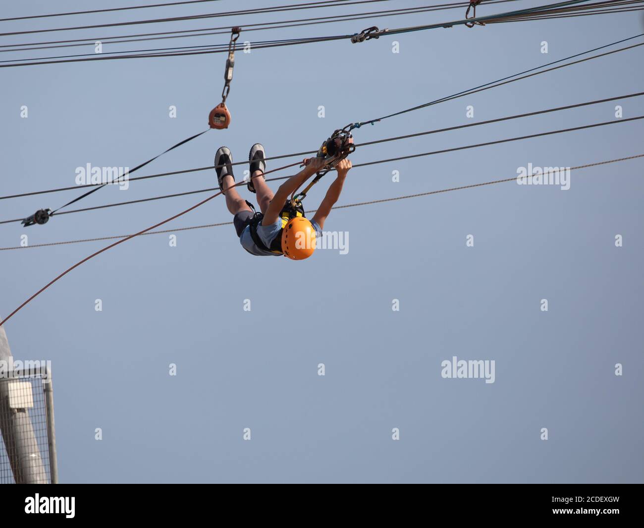 People ride The Zip Wire in Brighton, East Sussex, UK Stock Photo - Alamy