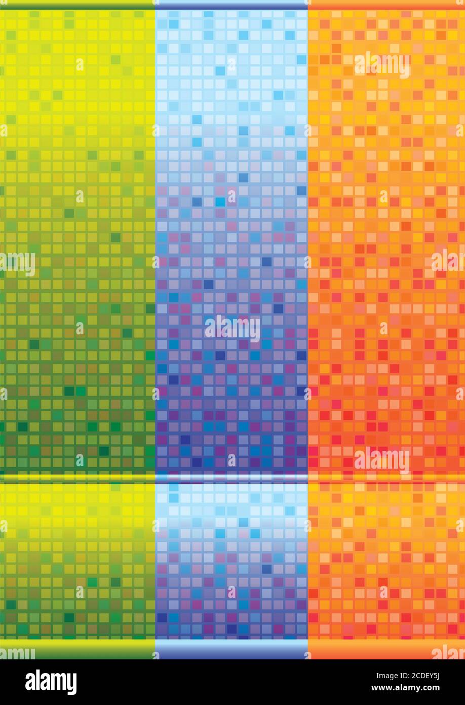 Vector Set Of Three Abstract Colorful Tile Backgrounds Stock Vector Image And Art Alamy