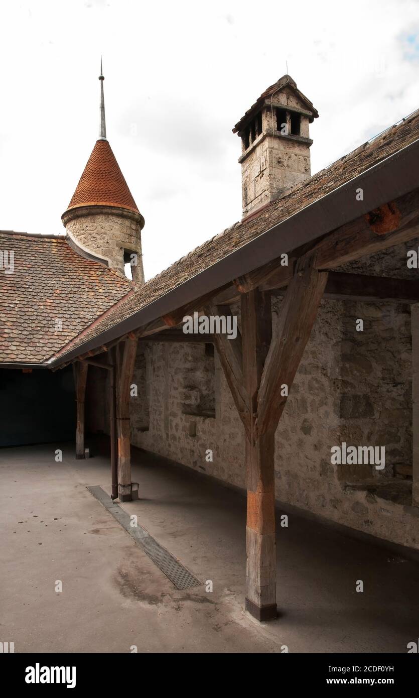 Chateau chillon court hi-res stock photography and images - Alamy