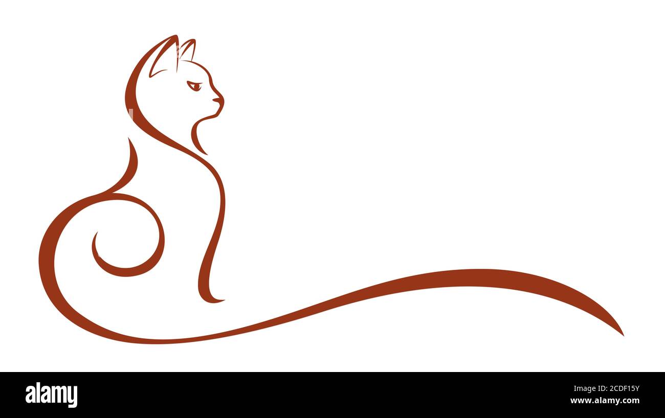 The Stylized symbol of a pet cat Stock Vector Image & Art - Alamy