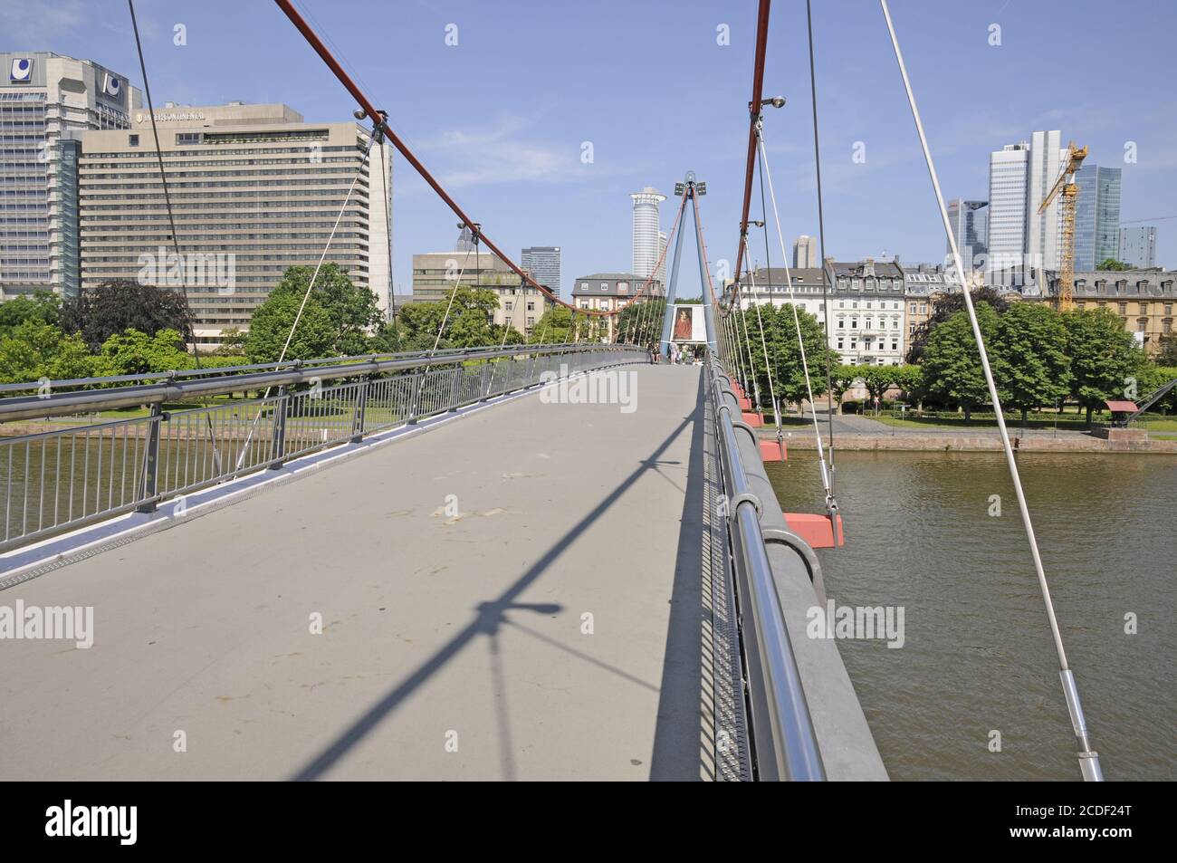 Hollow footbridge in Frankfurt Stock Photo - Alamy