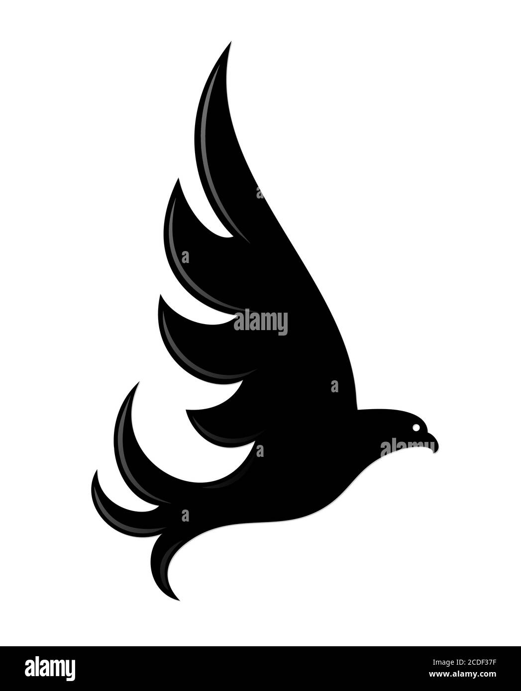 Symbol of a wild flying bird Stock Vector Image & Art - Alamy