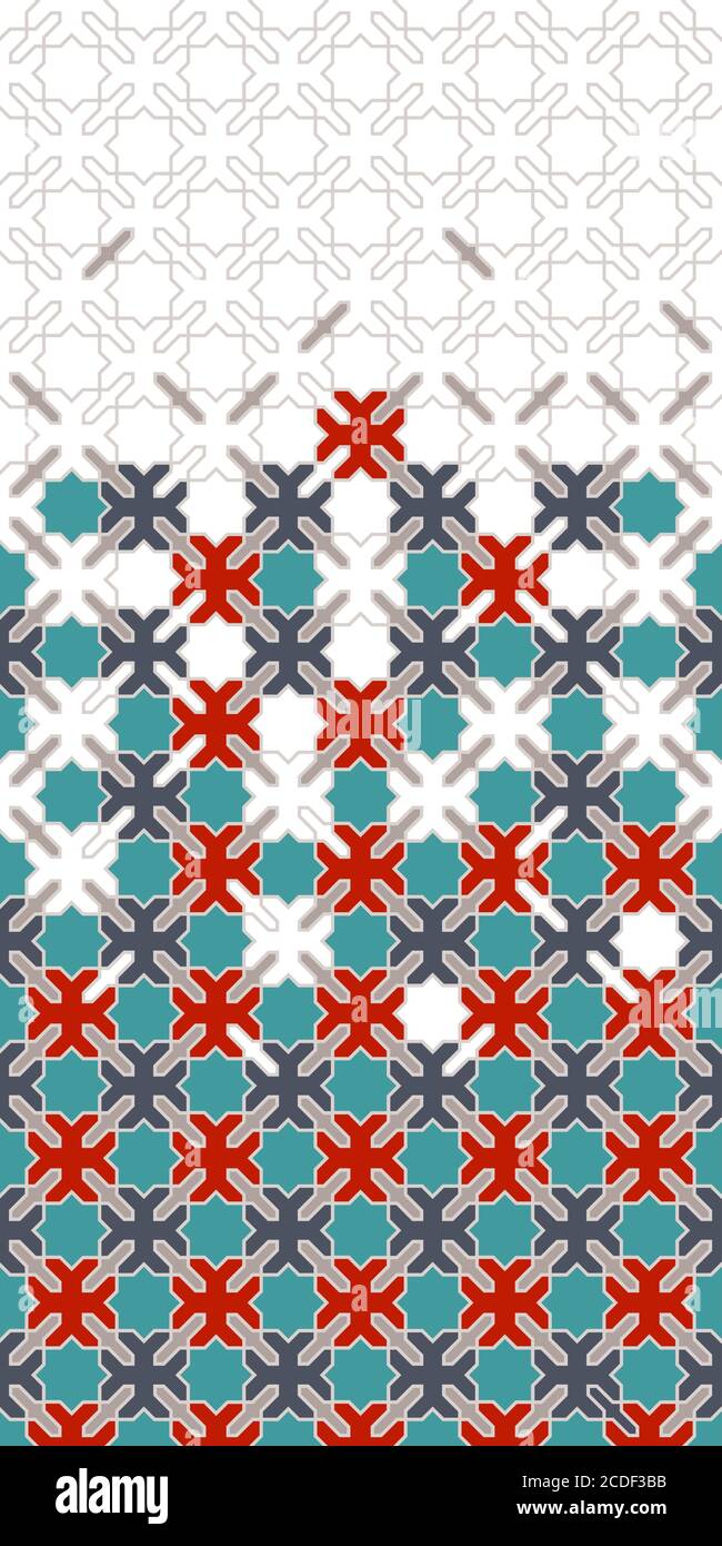 Arabic vector seamless pattern. Geometric halftone texture, pattern ...