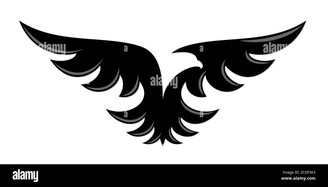 The flying a bird symbol Stock Vector Image & Art - Alamy